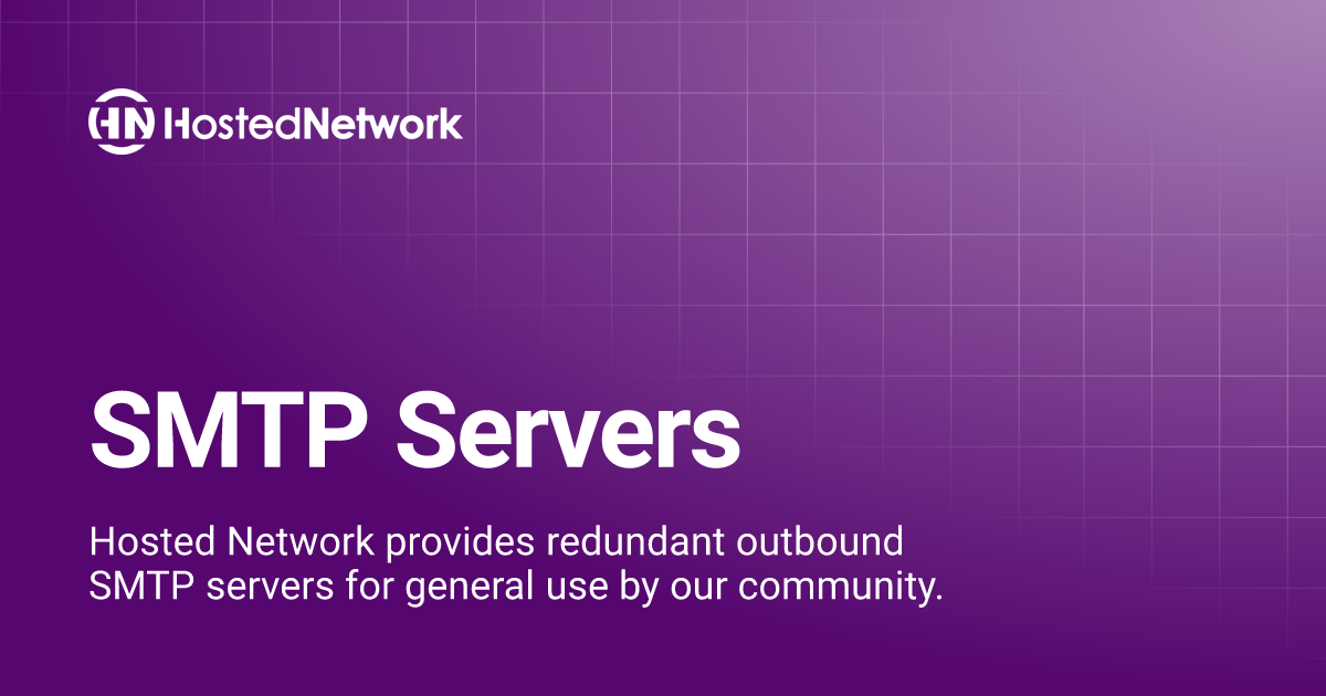 SMTP Servers | Hosted Network SMTP Servers | Hosted Network